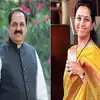 NCP Ajit Pawar vs Sharad Pawar Supriya Sule greets Anil Patil outside ...