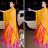 Palak Tiwari Orange Pink Lehenga At Alanna Panday And Ivor Wedding ...