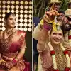 Abishek Ambareesh Bride Aviva Bidappa,डोली वाला ब्लाउज पहनकर अवीवा ...