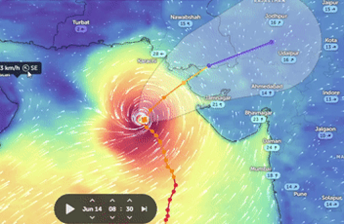 अभी कहां तक पहुंचा बिपरजॉय