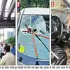नोएडा टुडे लाइव न्यूज: भंगेल एलिवेटेड रोड से गिरा सरिया कार में घुसा ...