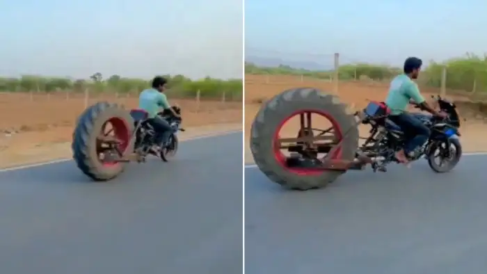 Bike Jugaad Ka Viral Video,देसी जुगाड़: शख्स ने बाइक में लगा दिया ...