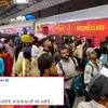 Railway Station Par Train Pakadne Ki Bheed,रिजर्वेशन नहीं तो यही सही ...