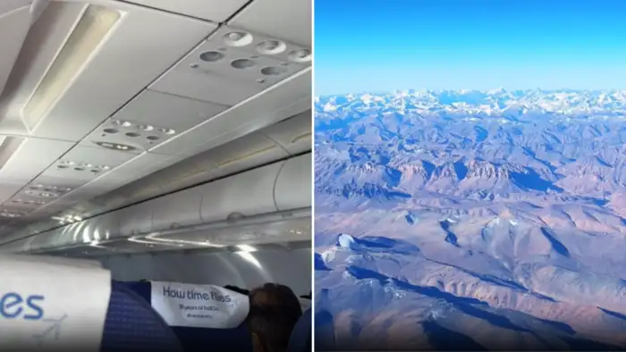 Ladakh Beautiful View Viral Video,प्लेन की लैंडिंग में हुई देरी, तो ...