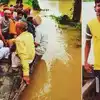 बलिया में गंगा की बाढ़ में शादी,गंगा की लहरों पर सजी बरात, प्रचंड बाढ़ ...