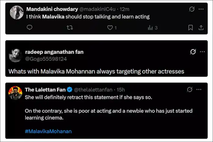 मालविका मोहनन अचानक क्‍यों हो रहीं ट्रेंड, एक्‍ट्रेसेस के बारे ऐसा क् ...