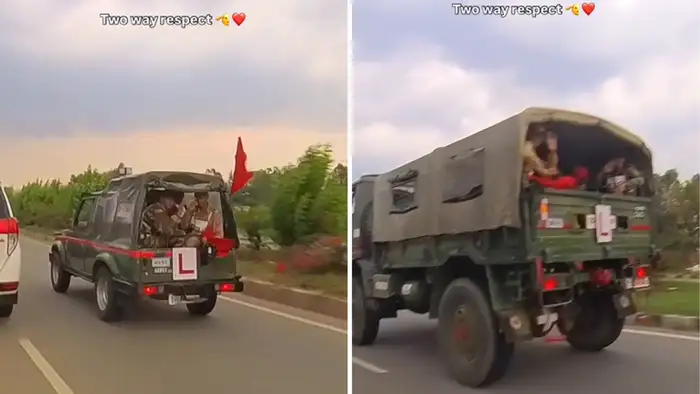 Army Salutes Back,Indian Army: बाइक राइडर ने किया आर्मी को सैल्यूट, तो ...