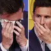 Lionel Messi breaks down in press conference scheduled at Camp Nou ...