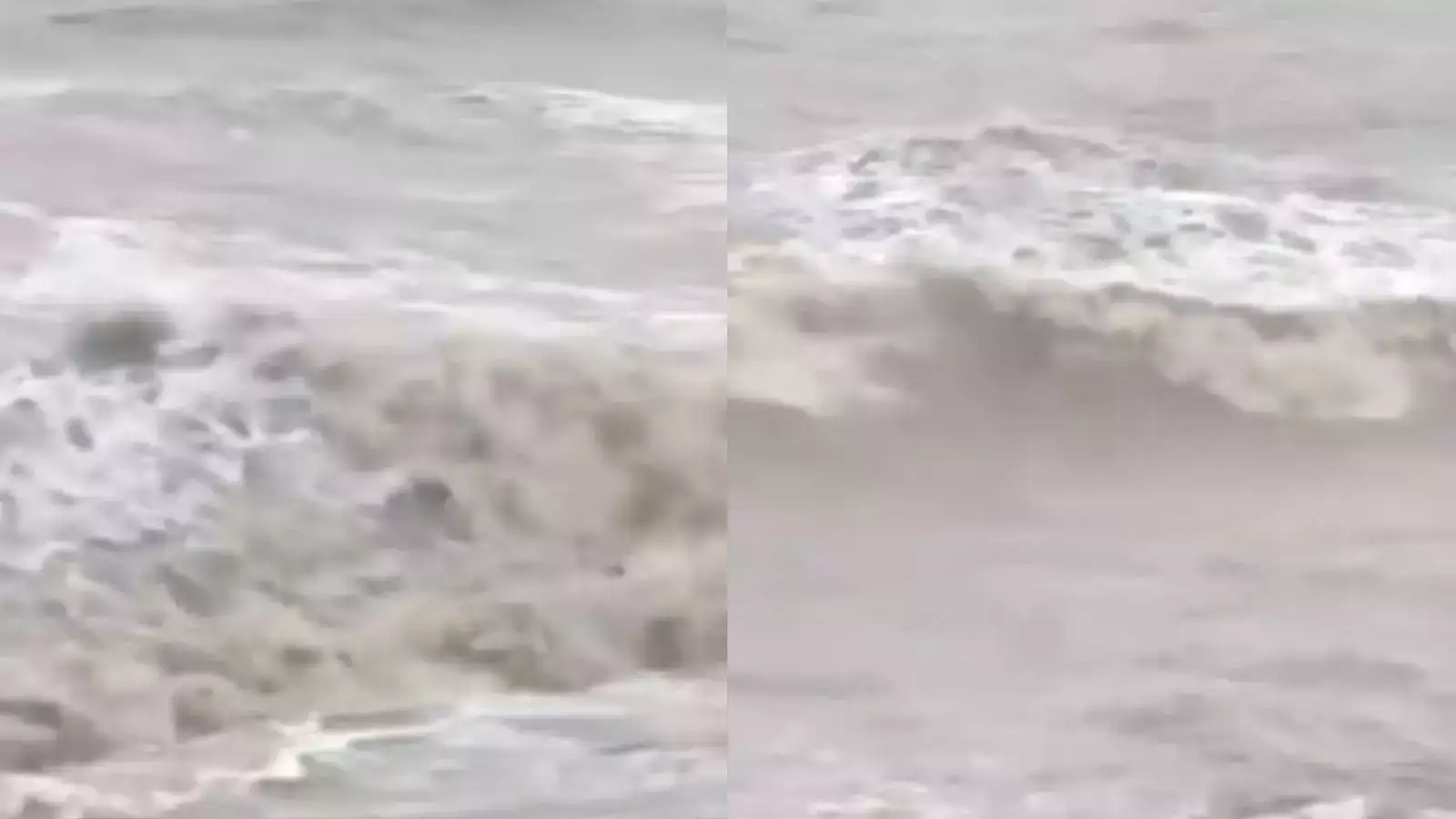 Viral Video Captures Cyclone Dana's High Waves Hitting Old Digha Beach ...