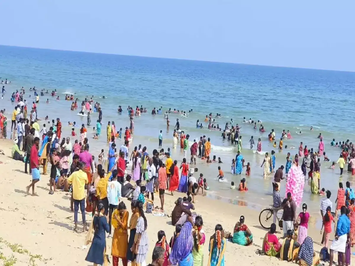 Marakkanam Theerthavari Beach,காணும் பொங்கல்: மரக்காணம் தீர்த்வாரி ...