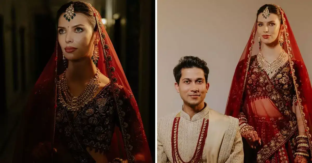 Ukraine Woman Sandra In Bridal Lehenga,यूक्रेन की सांदरा बन गई भारत की ...