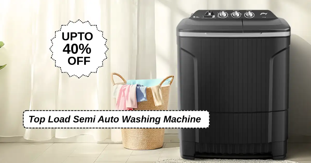 बेस्ट टॉप लोड सेमि ऑटो Washing Machine, वो भी 40% तक छूट के साथ, Amazon ...