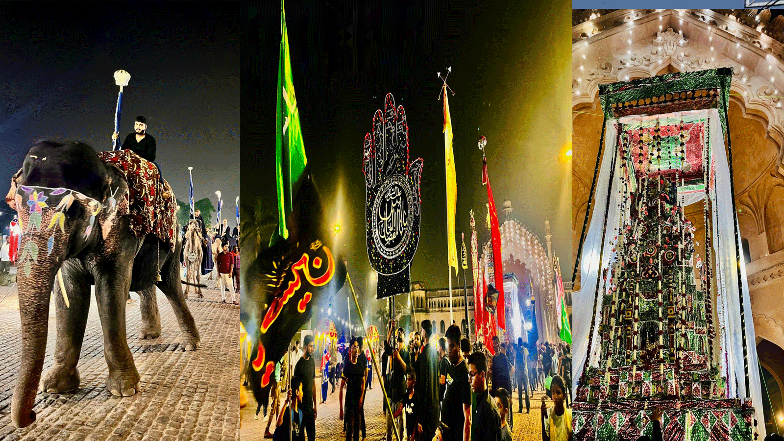 Muharram Tajiya 2024 Islamic New Year Start Today,Muharram 2024: चमकदार अंदाज में सजे हाथी-ऊंट ...