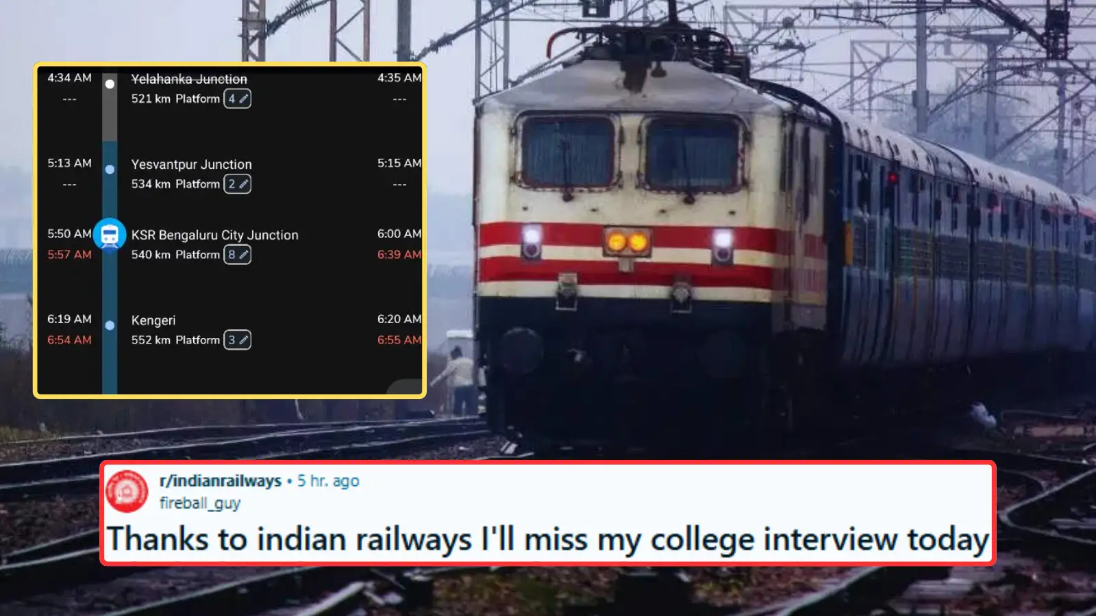 Train Late Hone Par Viral Post,ट्रेन लेट होने से छूटा इंटरव्यू ...