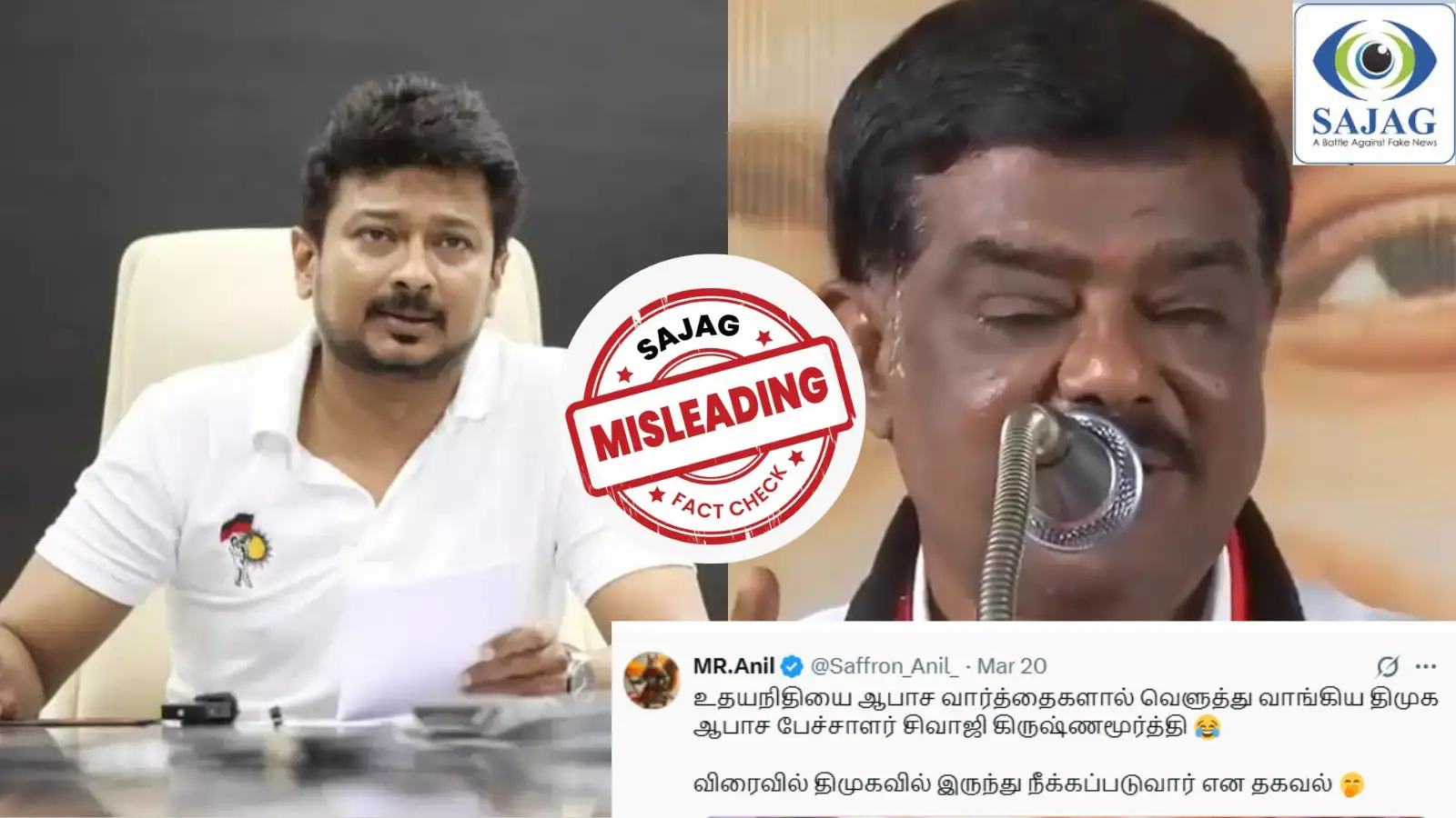 Sivaji Krishnamurthy Criticize To Udhayanidhi Stalin Fact Check ...