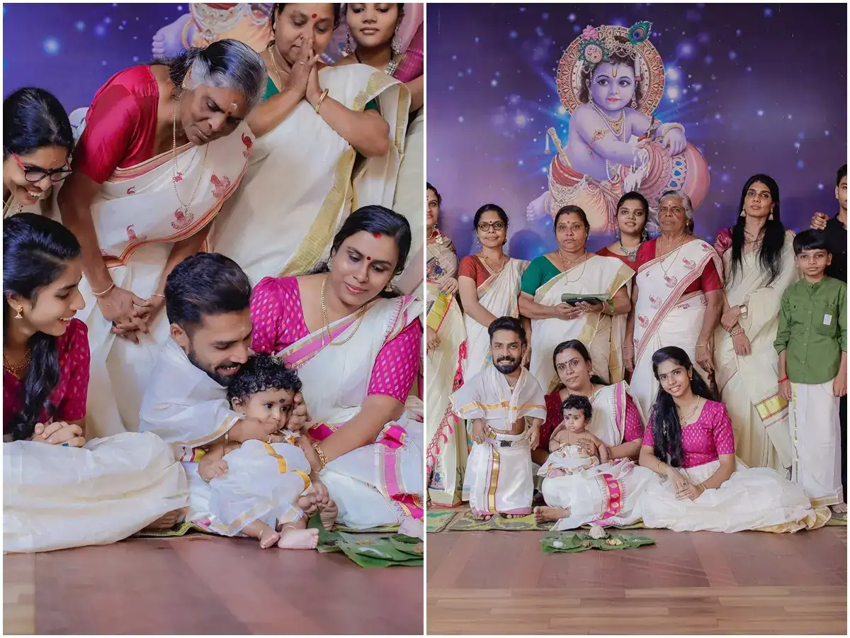 ഞങ്ങളുടെ പൊന്നോമനയ്ക്ക് ചോറൂണ്! കുടുംബസമേതം ചോറ്റാനിക്കരയിലെത്തി ...