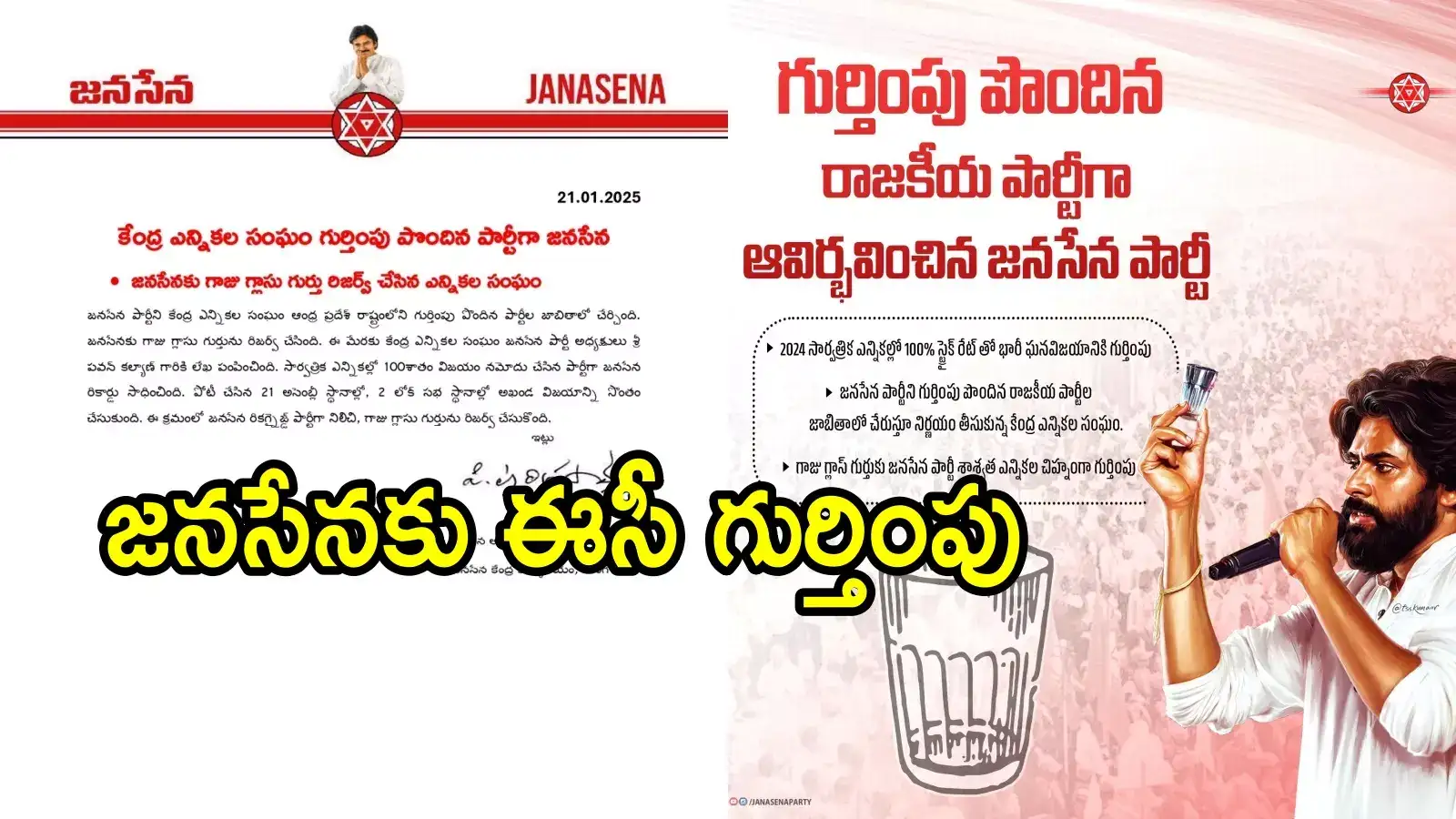 Janasena Party Recognized By Ec,జనసేన పార్టీకి పండగే.. మొత్తానికి కల ...