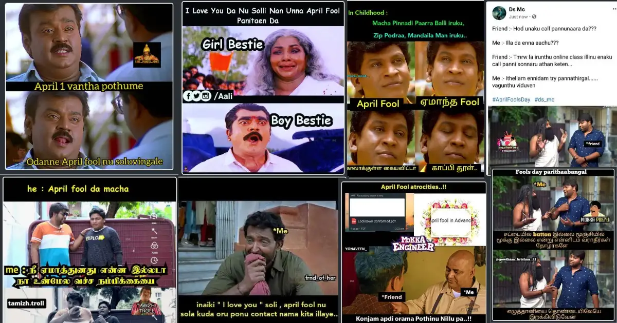 Tamil Viral Memes,April Fool Tamil Memes : தலையில் பல்லி, வெள்ளை காக்கா ...