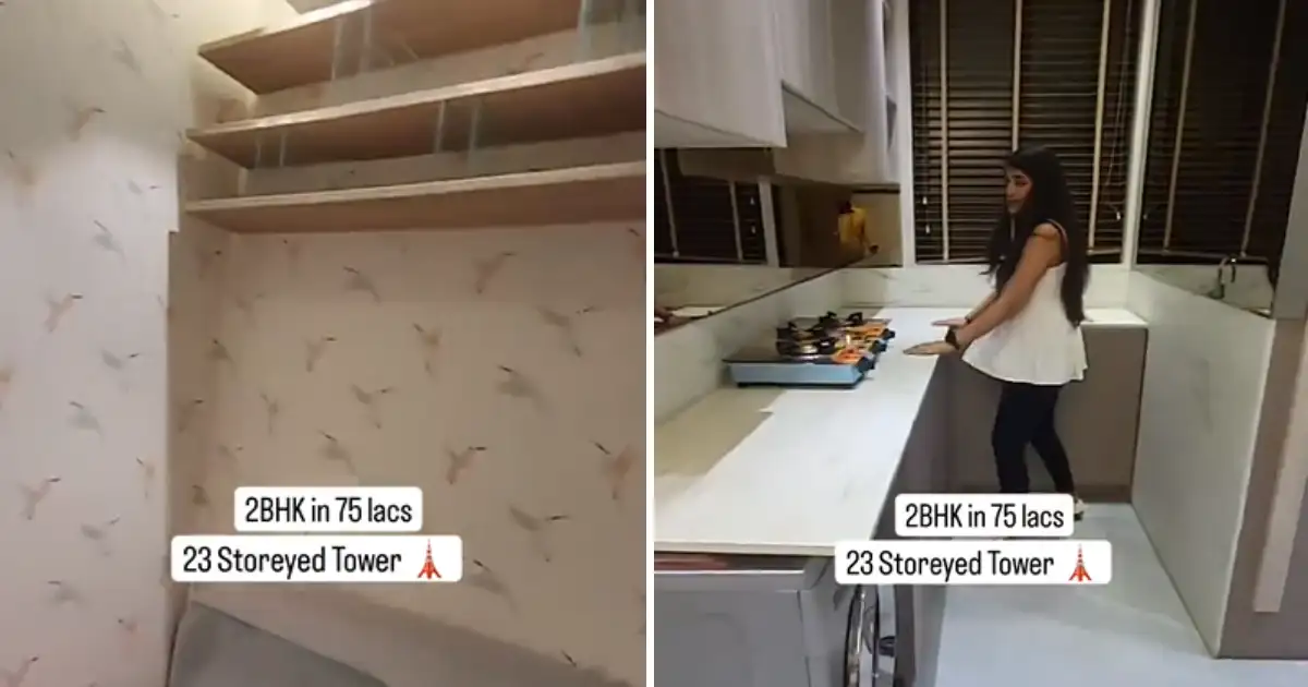 323 square feet flat with rupees 75 Lakh in Kandivali Video Viral ...