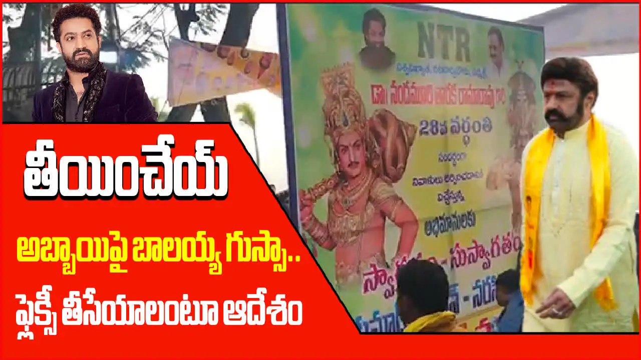 Nandamuri Balakrishna Orders Removal Of Junior Ntr Flexis At Ntr Ghat Leads To Controversy On ...