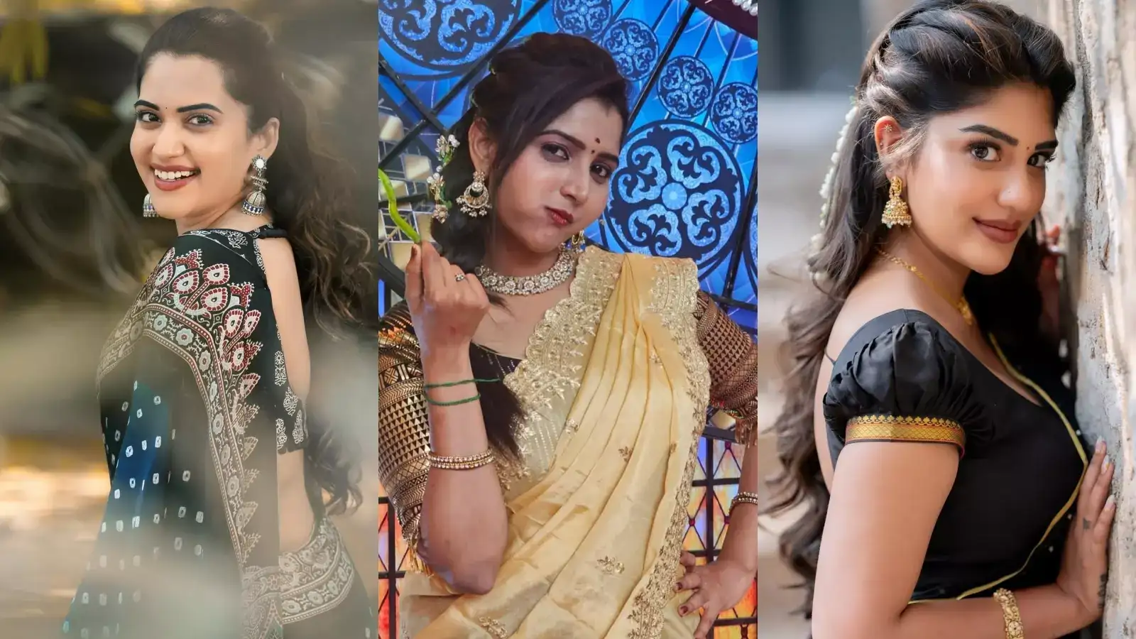 Supritha Naidu,చుక్కల చీరలో స్రవంతి చొక్కరపు.. కొంటె చూపులతో కావ్య ...