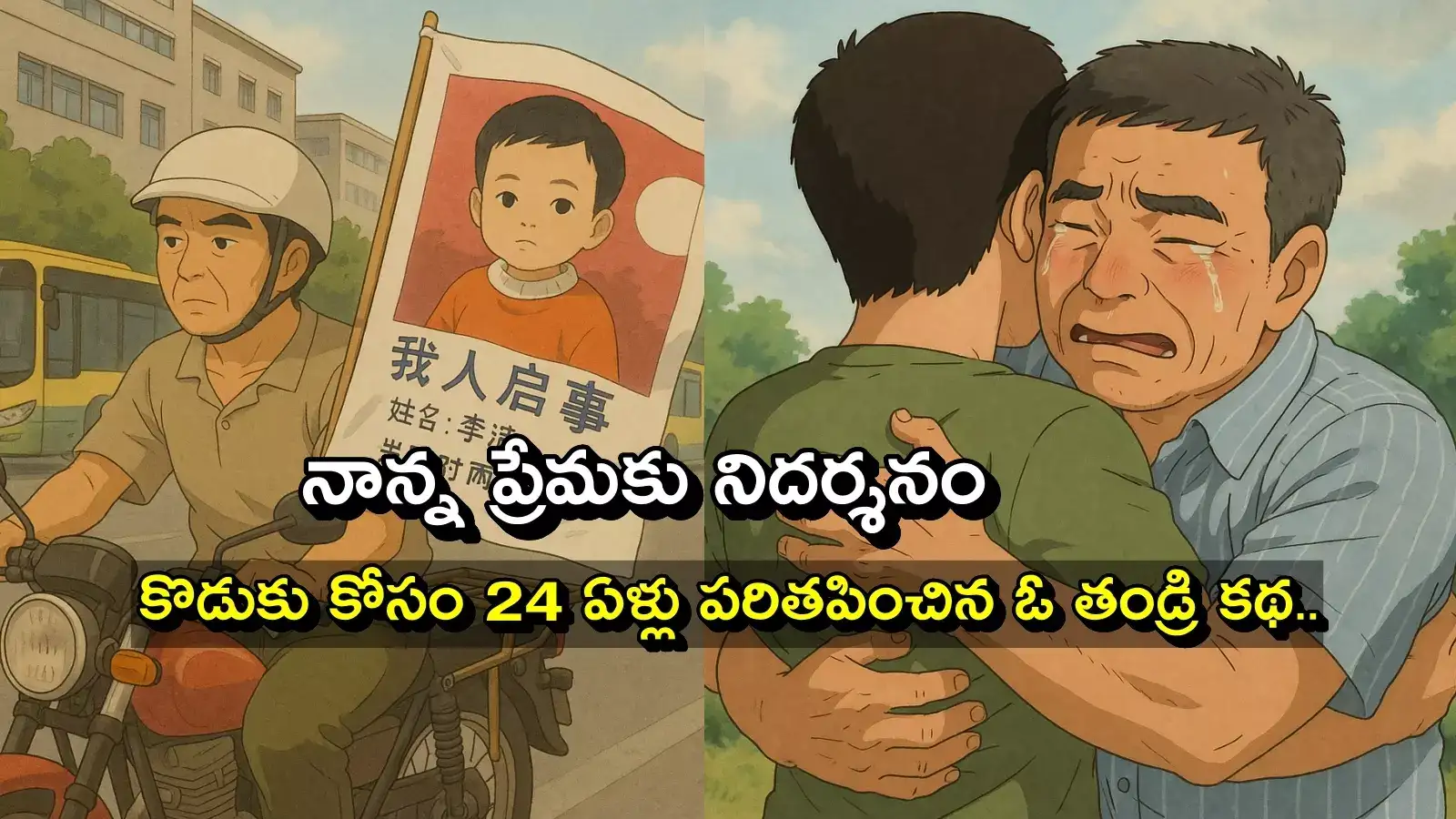 China Father 24 Years Search For His Son,5 లక్షల కి.మీ., 24 ఏళ్లు ...