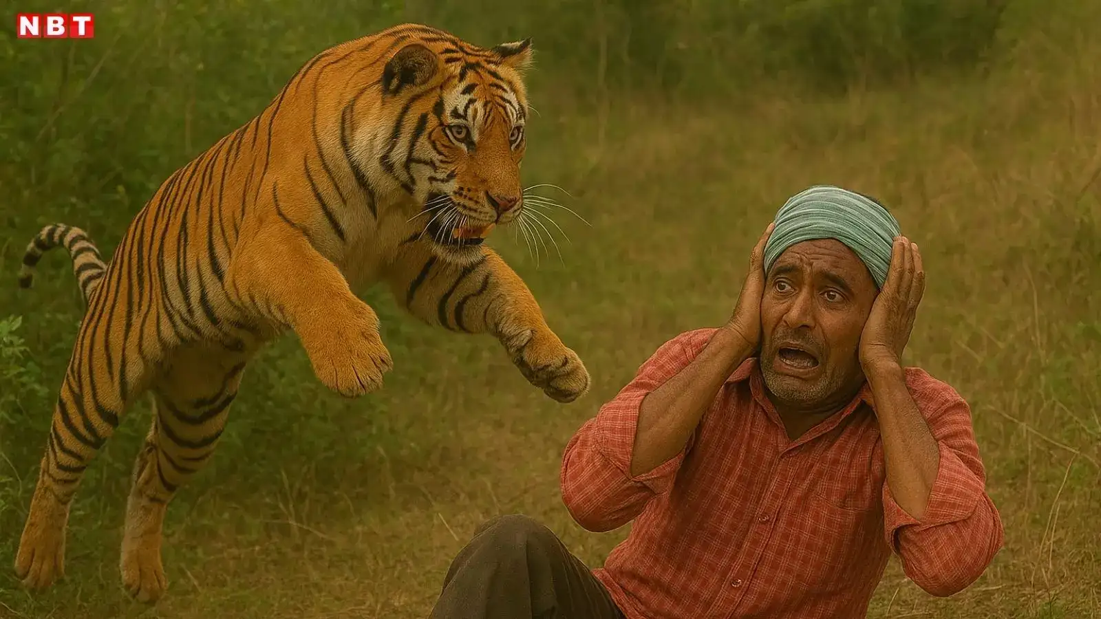 Tiger Attack On Farmer,झाड़ियों में घात लगाकर छुपा था खूनी टाइगर, शिकार ...