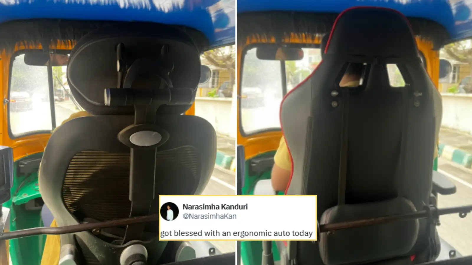 पीठ दर्द से बचने के लिए ऑटो ड्राइवर ने किया जुगाड़,ऑटो वाले भैया ने बैक ...