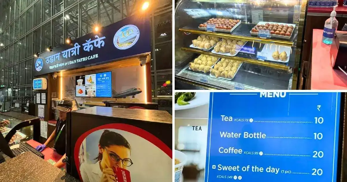 Udaan Yatri Cafe In Kolkata Airport You Can Buy Chai 10rs And Samosa 20rs,एयरपोर्ट पर खुला ढाबे ...