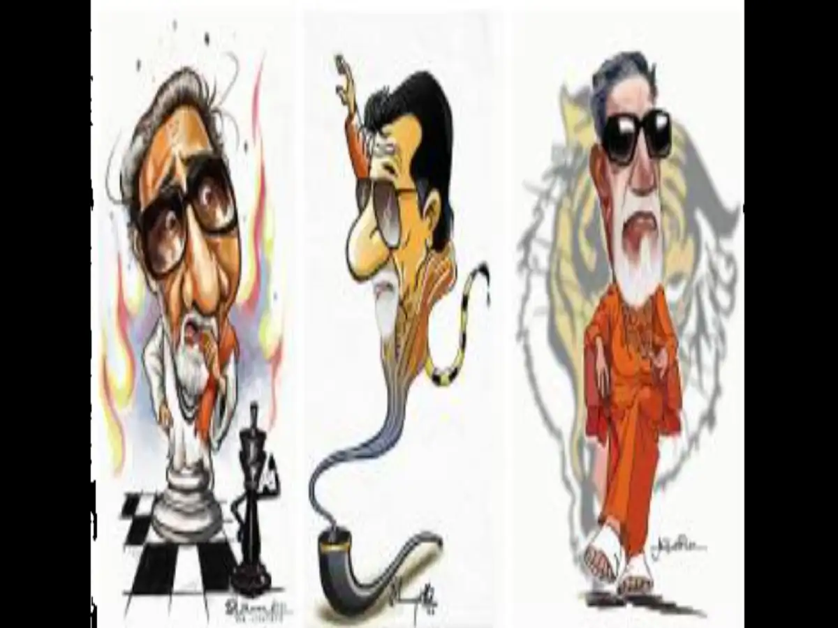 Balasaheb Thackeray's Caricature,परदेशी व्यंगचित्रकारांच्या नजरेतून ...