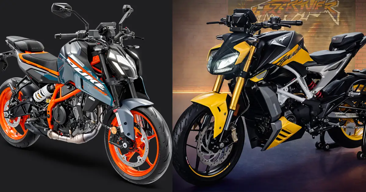 KTM Duke 390 vs TVS Apache RTR 310 premium bikes comparison details ...