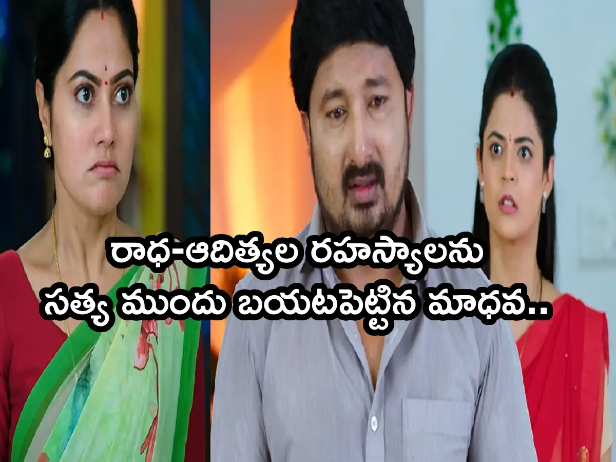 Devatha Serial,Devatha ఆగష్టు 9 ఎపిసోడ్: ఆదిత్య-రాధల రహస్యాలు సత్య ముందు బయటపెట్టిన మాధవ ...
