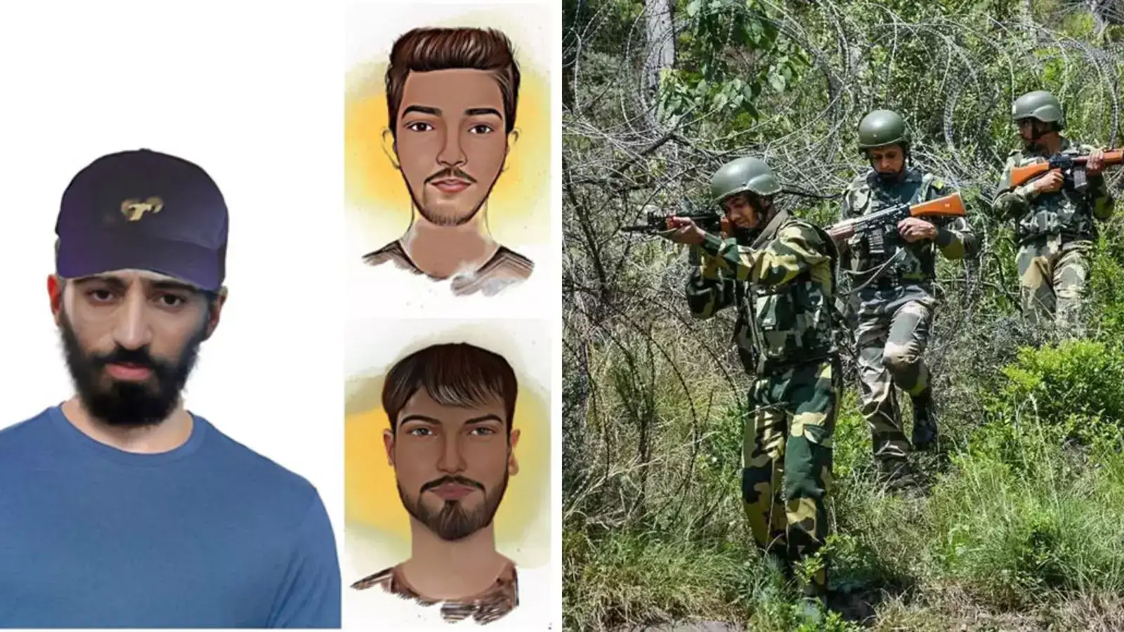 Terrorist Sketch : लष्कराकडून तीन 'खतरनाक' दहशतवाद्यांचे स्केच प्रसिद्ध ...