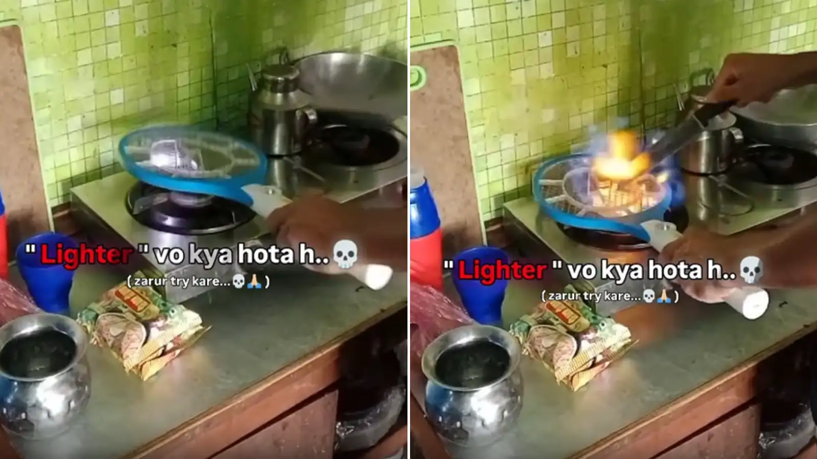 Bina Machis Ke Gas Jalane Ka Hack,न लाइटर, न माचिस… चूल्हा जलाने के लिए ...