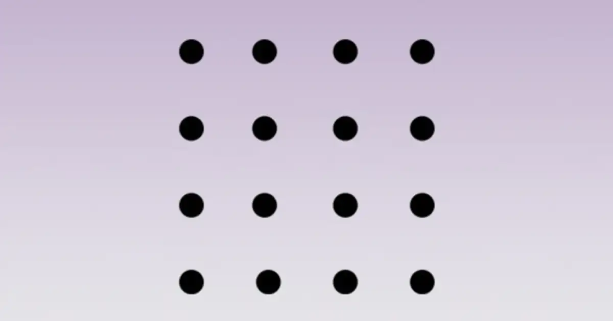 Optical Illusion Puzzle Connect 16 dots with 6 straight lines | १६ डॉट ...