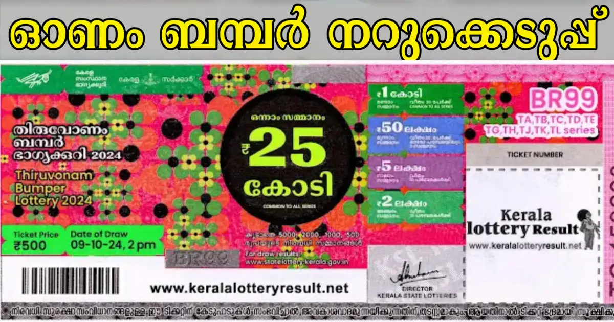 Onam Bumper 2024 Winner,ഭാഗ്യവാനാരെന്ന് അറിയാൻ നിമിഷങ്ങൾ മാത്രം? ഓണം ...