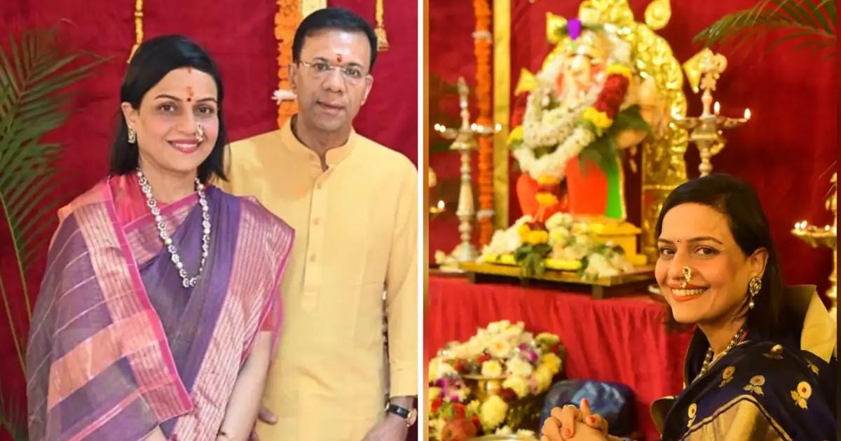 Vishwajit Rane's Wife Deviya Rane Desi Saree Look,राहुल गांधी पर ...