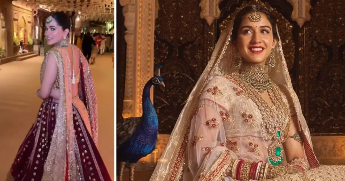 Anjali Merchant Look Anant Radhika Wedding,छोटी बहन राधिका की शादी में ...