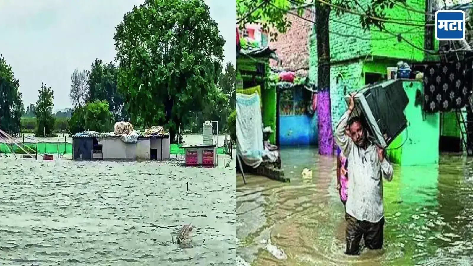Yamuna River Water Level Increase Due To Hathnikund Barrage Water Delhi Flood Alert; यमुनामाई ...