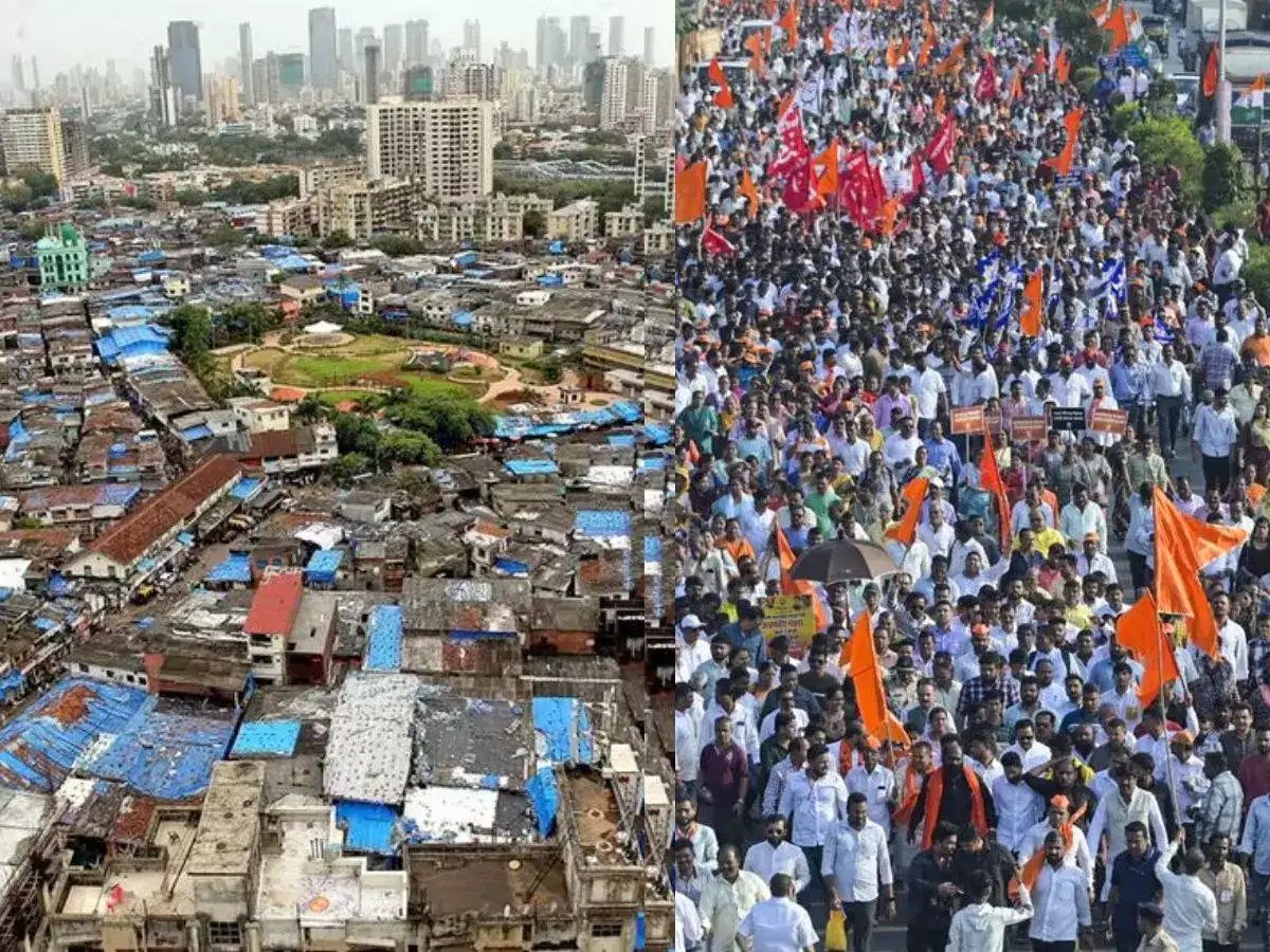 Dharavi Redevelopment Project Hand Over Adani Group Massive Protest in ...