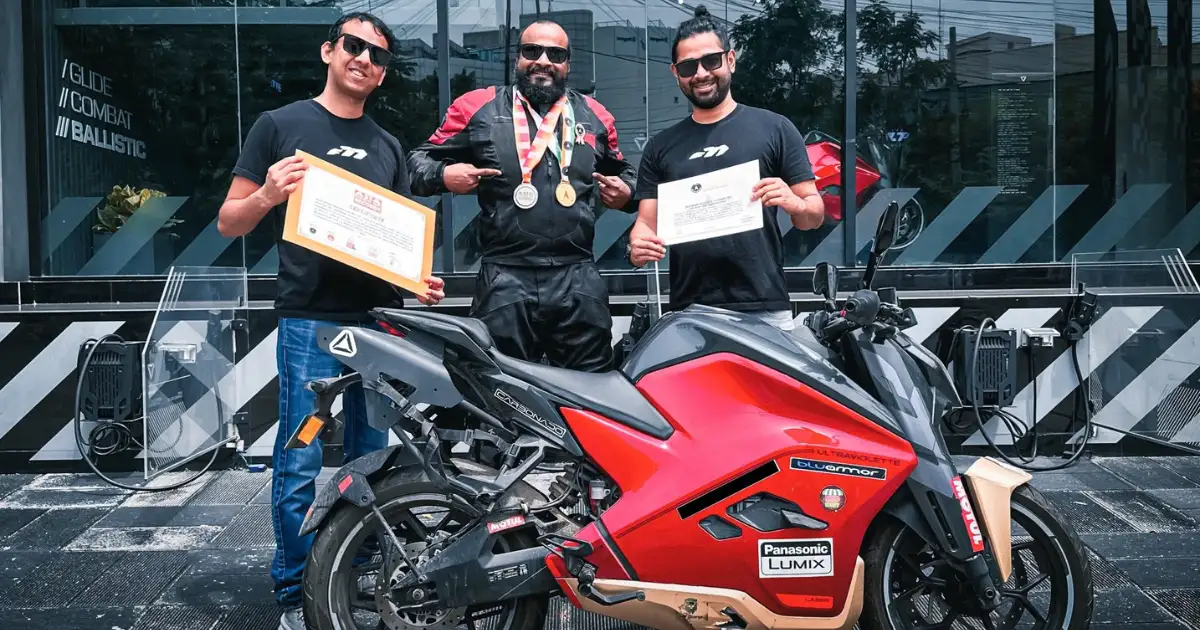 Ultraviolette F77 Electric bike sets new world record in travel ...