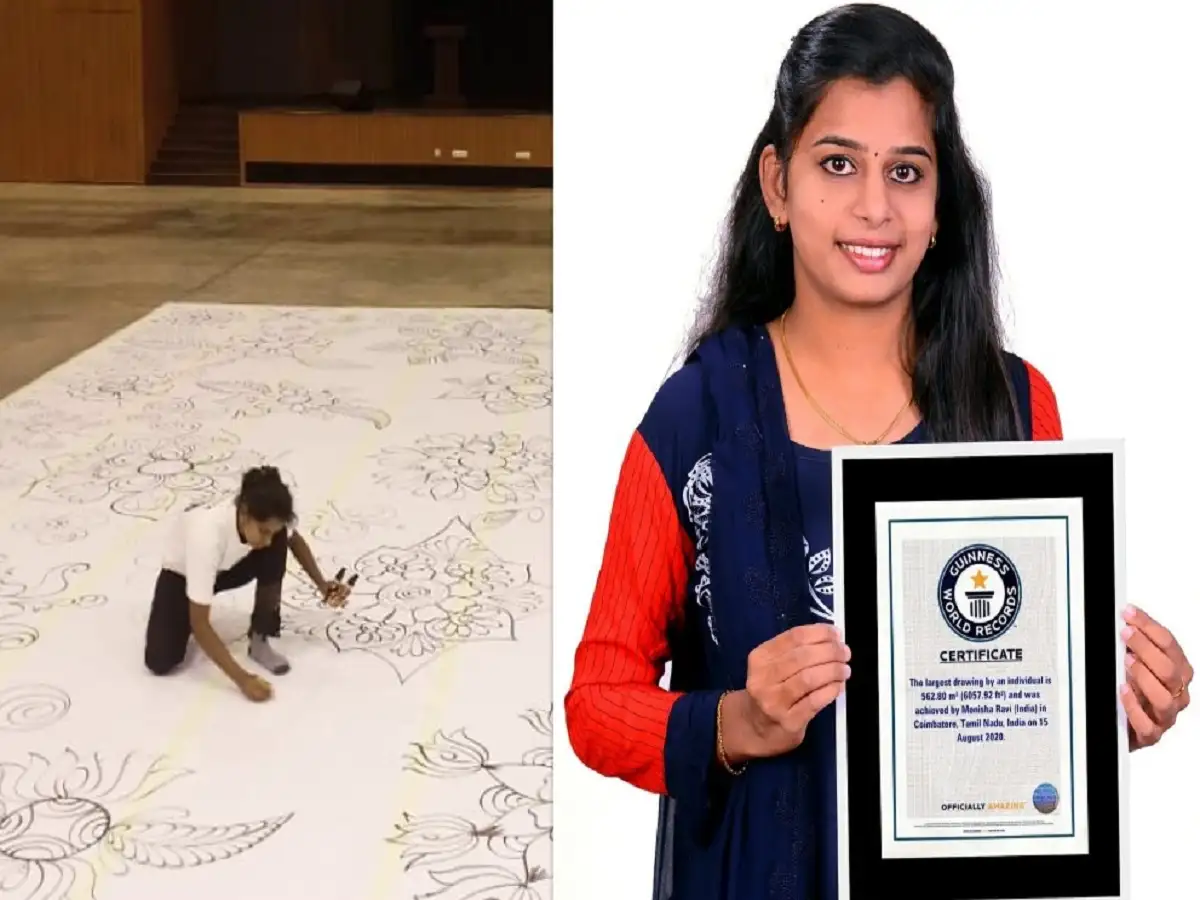 Kovai Girl Drawing World Record,ஓவியத்தில் கோவை மாணவி கின்னஸ் சாதனை ...