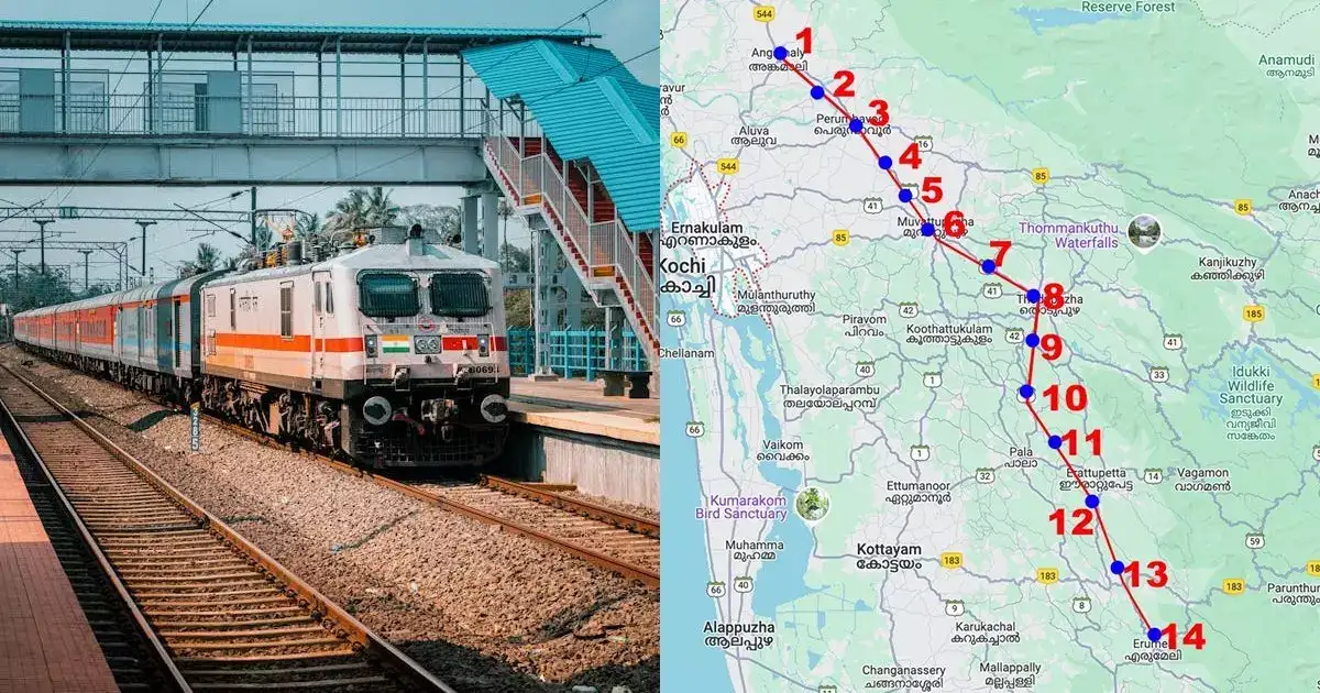 Sabari Rail Project Update: ഇടുക്കി വഴി ട്രെയിൻ, 111 കിലോമീറ്ററിൽ 14 ...