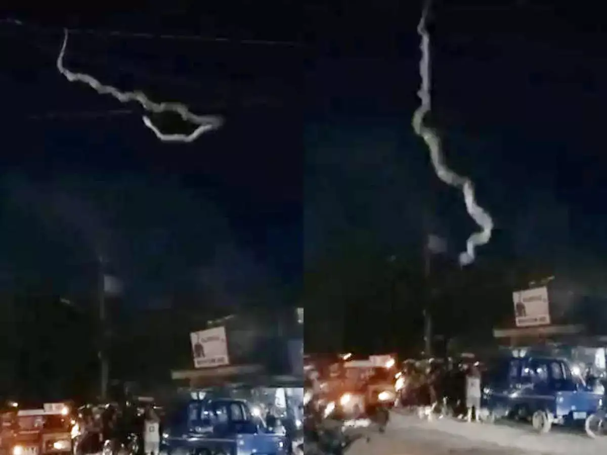 Snake Video,Video: ఆకాశం నుంచి పడిన పాము!.. భయంతో జనం పరుగులు - a ...