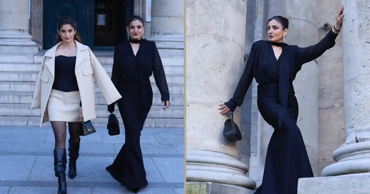 Raveena Tandon Vs Rasha Thadani At Paris Fashion Week,19 साल की बेटी के ...