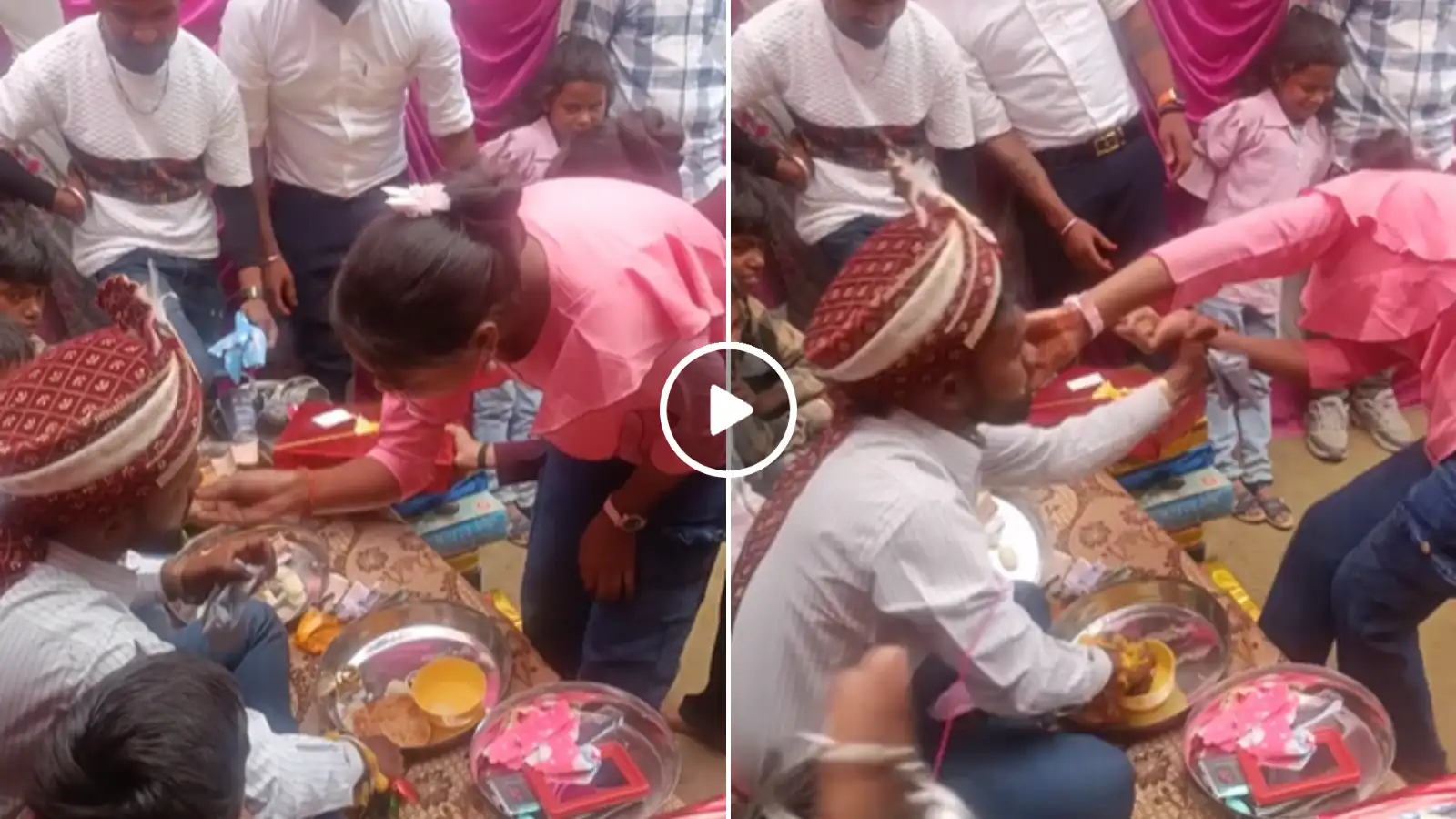 Jija Saali Viral Video खिचड़ी पर जीजा को मिठाई खिलाने आई थी ‘साली पलक झपकते ही दूल्हे राजा ने