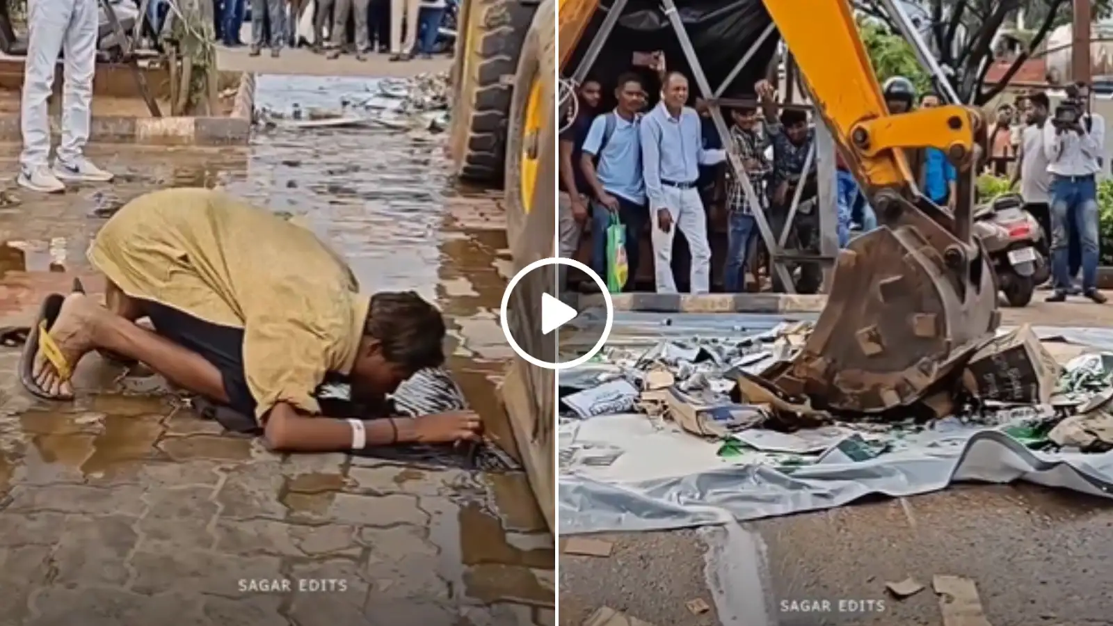 Sharab Pine Ka Traika,Viral Video: पुलिस कुचल रही थी अवैध शराब, तभी ...