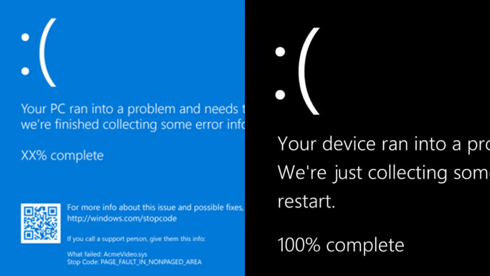 Winodw Blue Screen Of Death Bsod Now Black,40 साल बाद माइक्रोसॉफ्ट ने ...