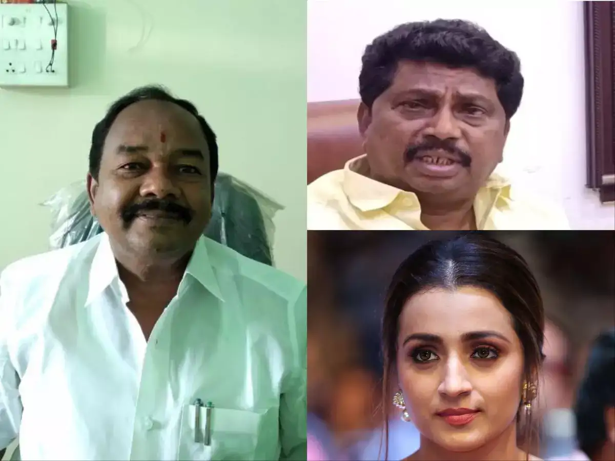 Admk mla Venkatachalam demands apologize from AV Raju: "எப்படிங்க திரிஷாவை என்னோடு இணைச்சு ...