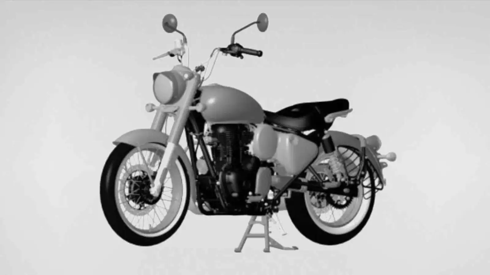 royal enfield bobber style 350 bike spied with removable pillion seat feature: U வடிவ ...